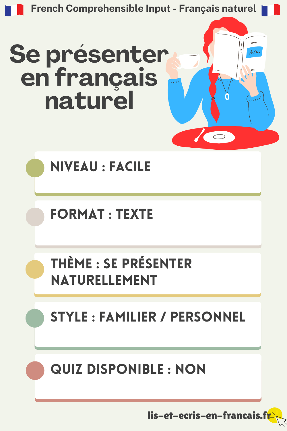 Français au quotidien : se présenter par écrit et à l'oral - Lis et ...