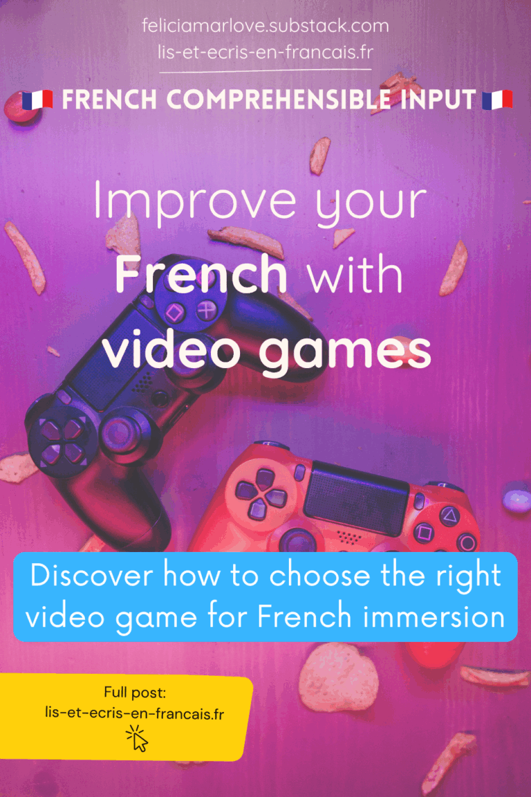 Learning French with video games - Lis et écris en français